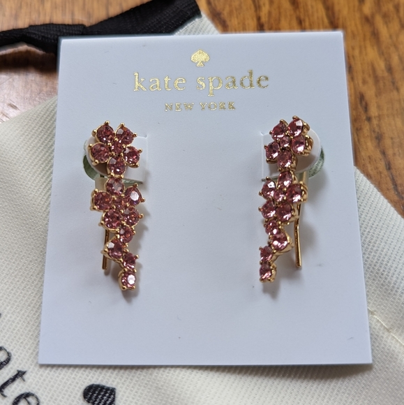 kate spade | Jewelry | Kate Spade Light Pink Flower Ear Pins | Poshmark